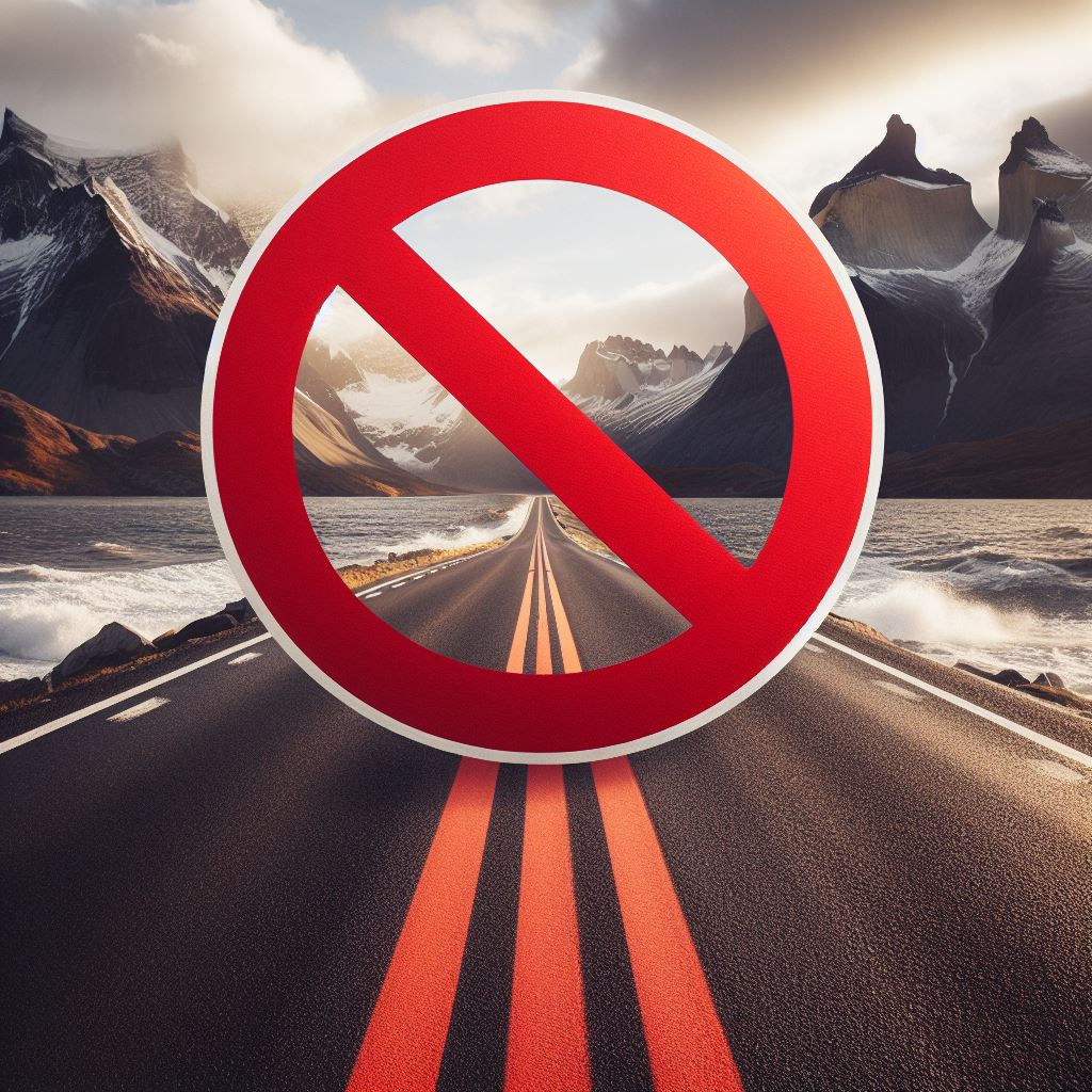 Línea roja continua en la carretera. Descubre qué significa y qué implica